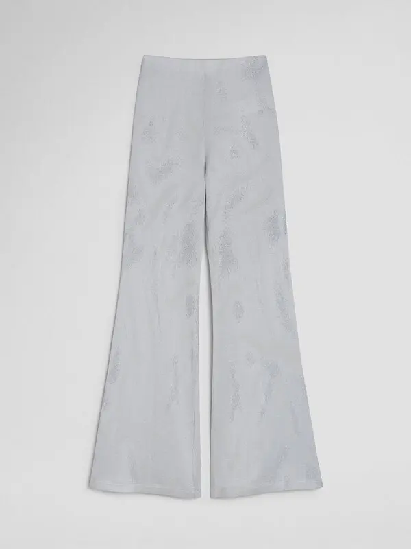 MARGHERITA MACCAPANI Easy Flared Trousers In Organic Cotton Blend