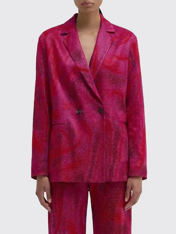 MARGHERITA MACCAPANI Double-breasted Viscose And Cotton Blazer