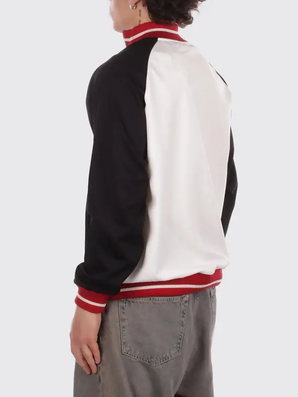 Gcds Technical Fabric Zip Sweatshirt With Stand Collar And Dropped Shoulders