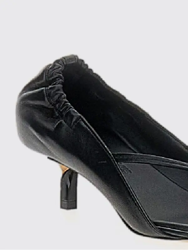 Jacquemus Leather Thong Mules - Black