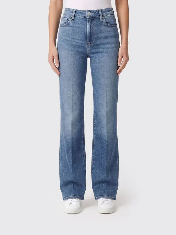 Paige Flared Cotton Denim Jeans