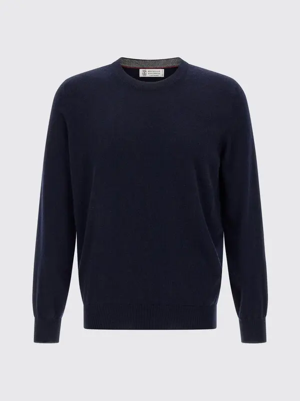 Brunello Cucinelli Crew Neck Jumper - Navy