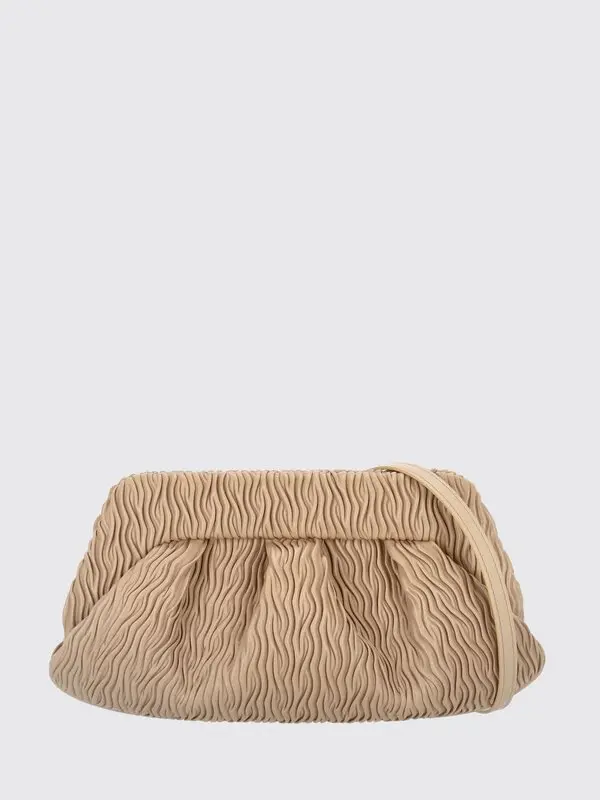 THEMOIRE Ruched Vegan Leather Bios Clutch
