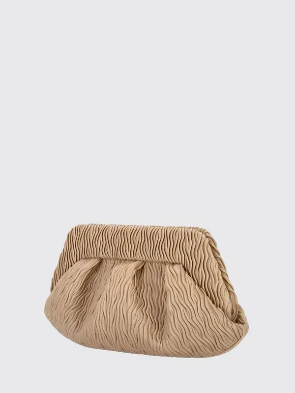 THEMOIRE Ruched Vegan Leather Bios Clutch