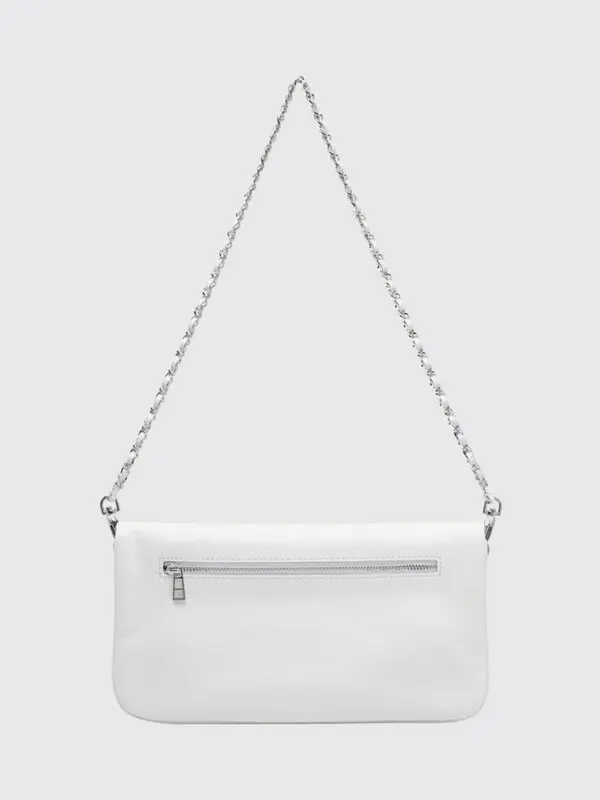 Zadig&Voltaire Leather Clutch Bag With Tone Wings Detail - White
