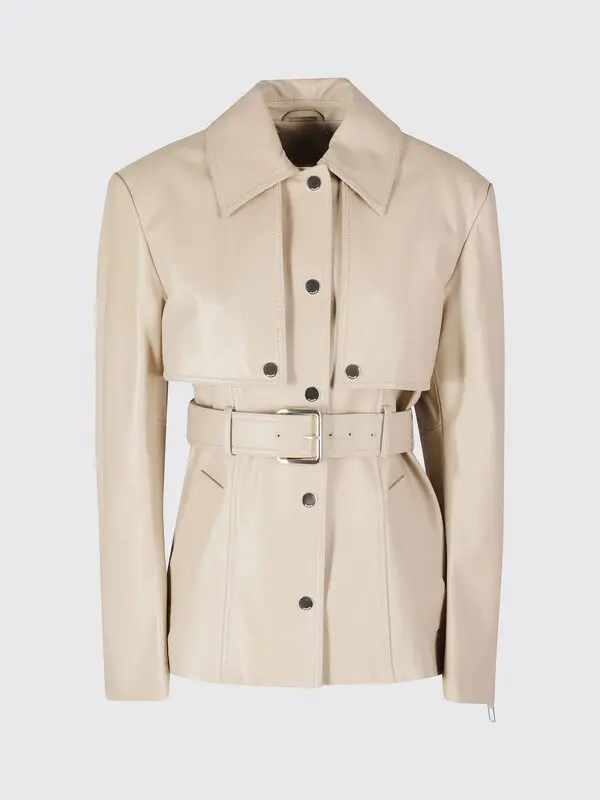 Sportmax Lambskin Leather Jacket - Beige
