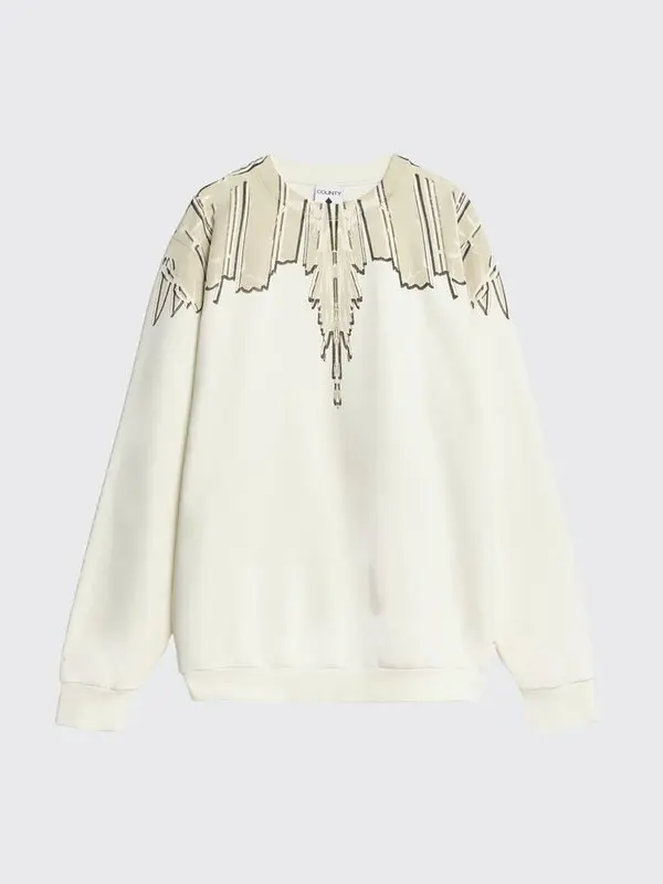 COUNTY OF MILAN Crew Neck Sweatshirt With Iconic Wings Logo