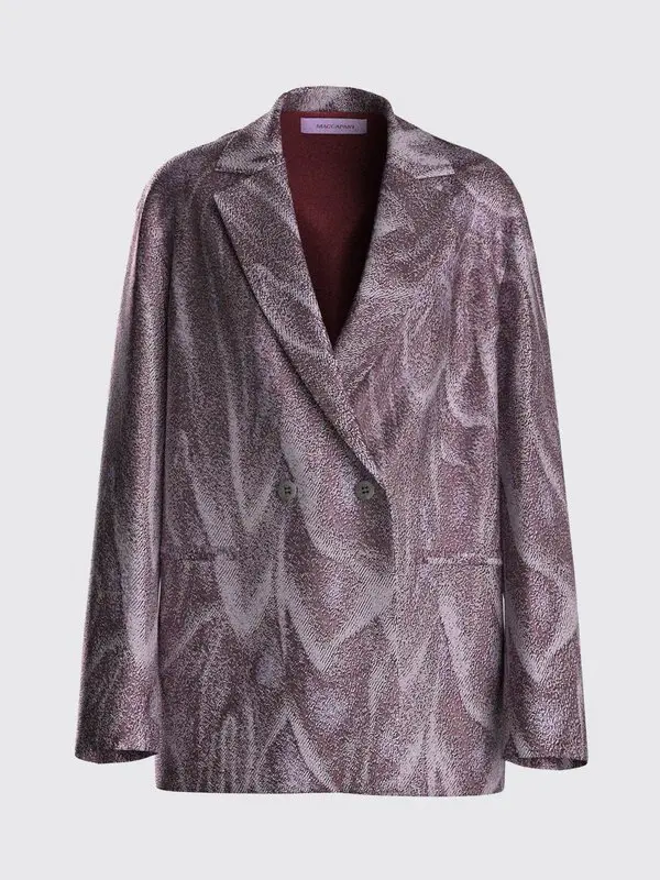 MARGHERITA MACCAPANI Double-breasted Abstract Print Blazer