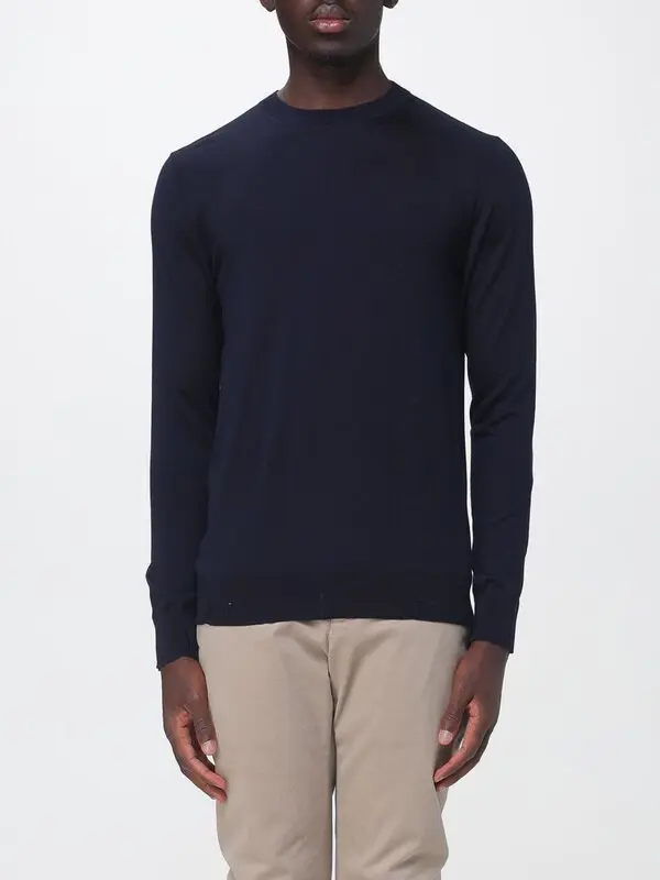 GOLDEN GOOSE Crewneck Jumper In Pure Virgin Wool - Navy