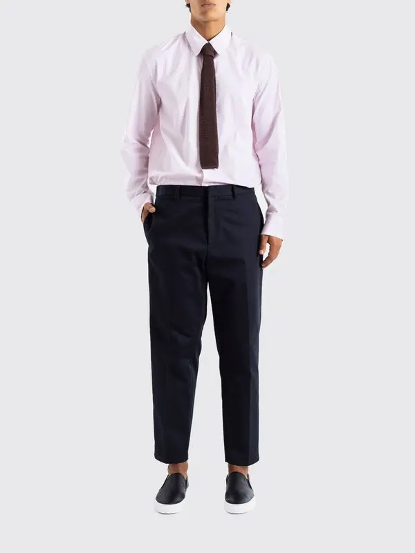 JIL SANDER Cotton Poplin Shirt With A Pointed Collar And Curved Hem