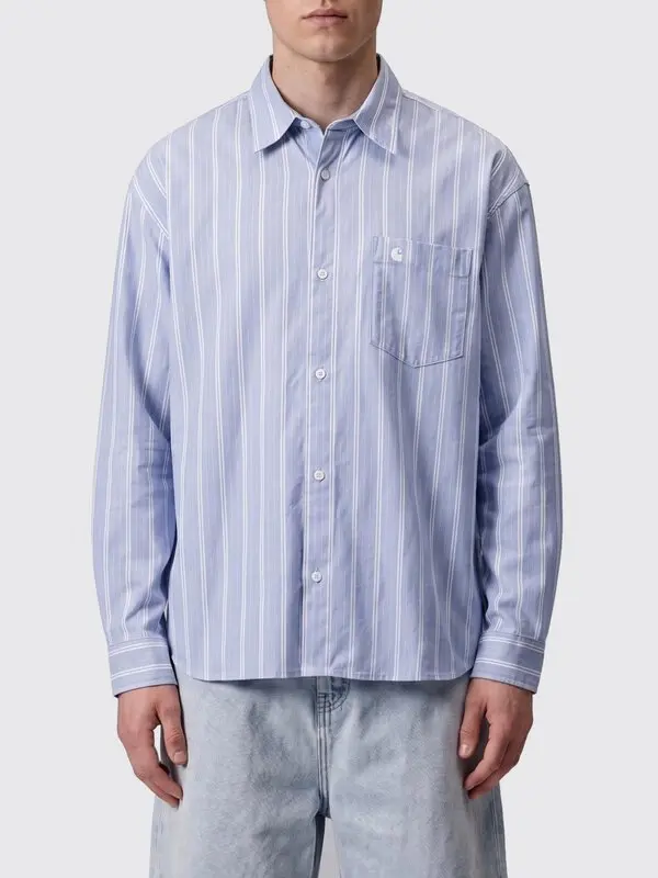 Carhartt Work In Progress Striped Cotton Casual Shirt