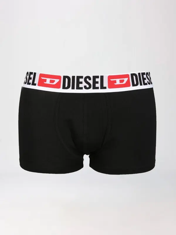 DIESEL® Set Of 3 Stretch Cotton Boxer Briefs With Logo Waistband