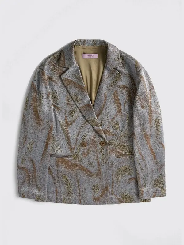 MARGHERITA MACCAPANI Double-breasted Abstract Pattern Blazer