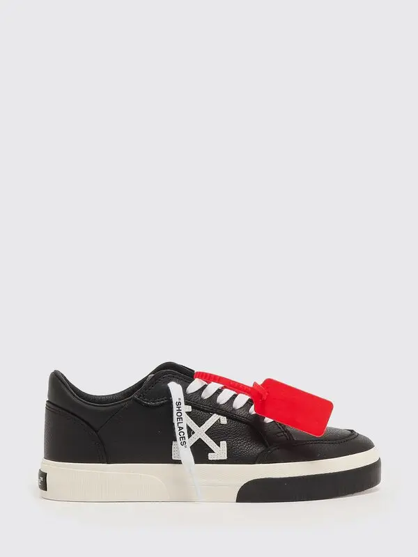 Off-White Vulcanized Grained Leather Sneakers