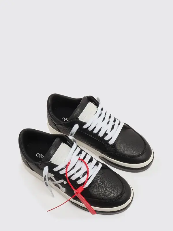 Off-White Vulcanized Grained Leather Sneakers