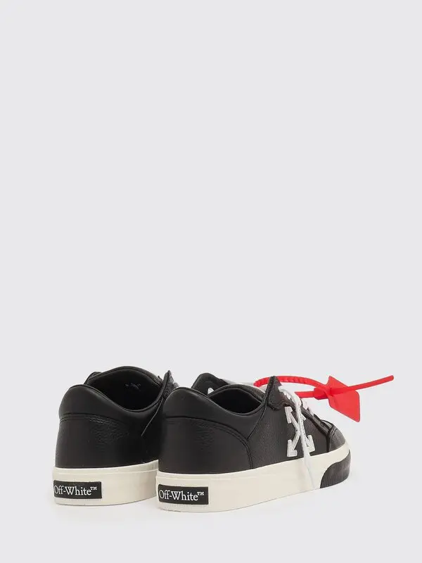 Off-White Vulcanized Grained Leather Sneakers