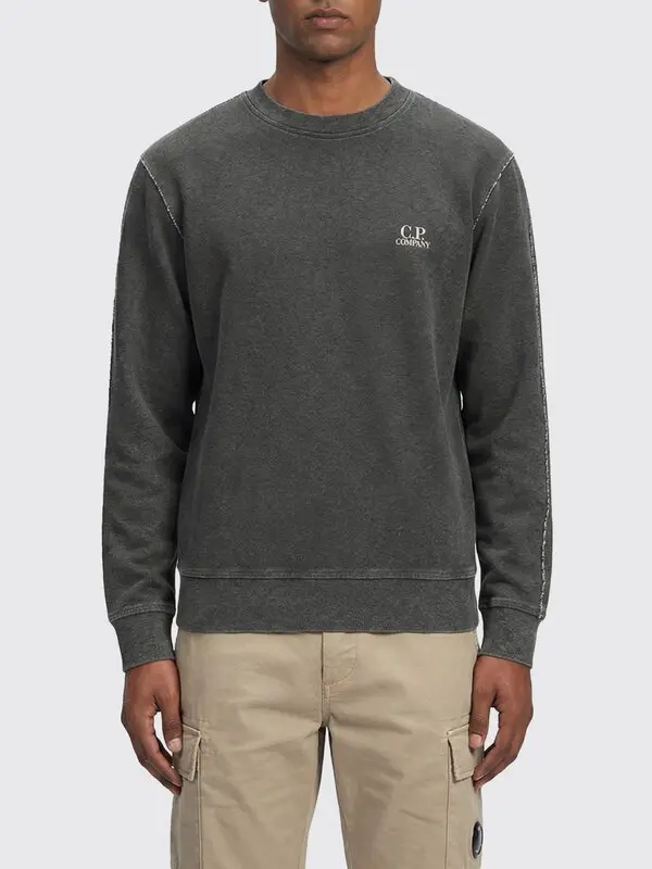 C.P. COMPANY Cotton Crewneck Sweatshirt With Embroidered Logo