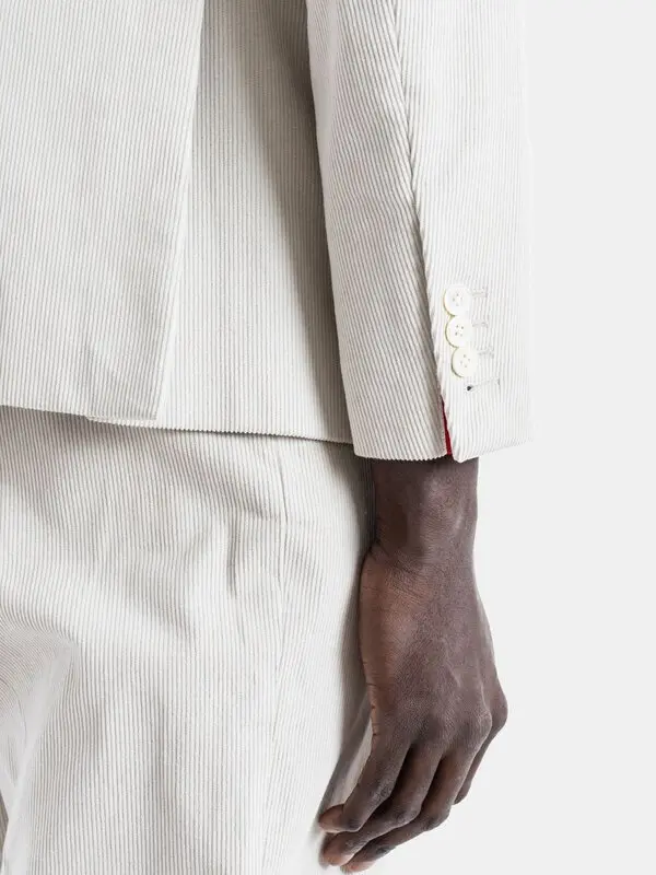 Thom Browne Single-breasted Corduroy Blazer In Cotton With Three Buttons
