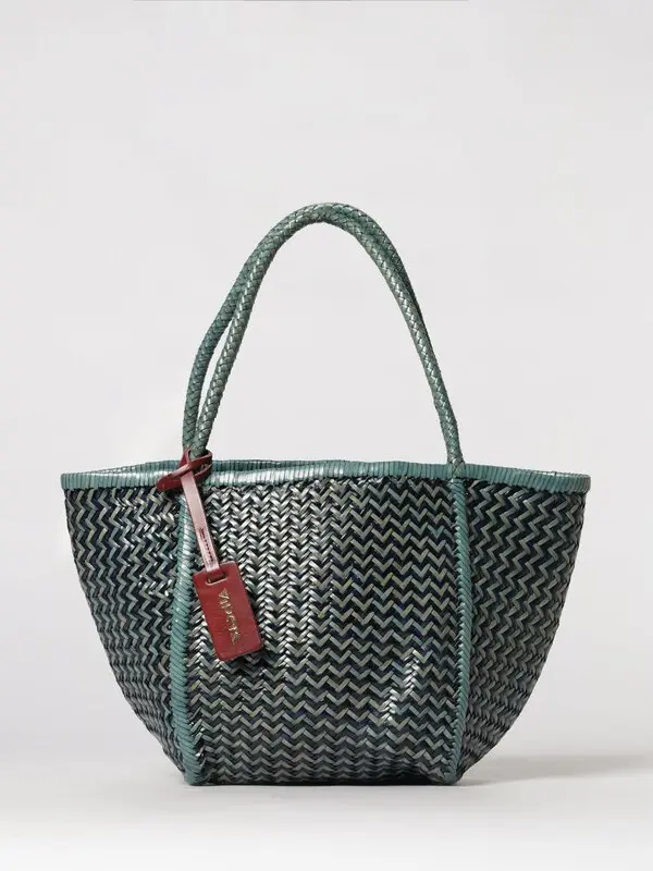 VIPERA Rubens Woven Leather Bag - Gnawed Blue