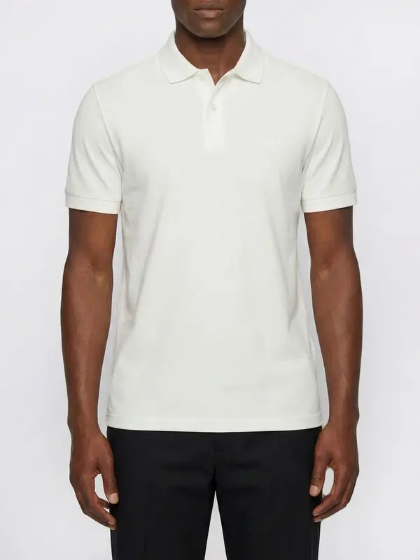 BOSS Cotton Polo Shirt - White