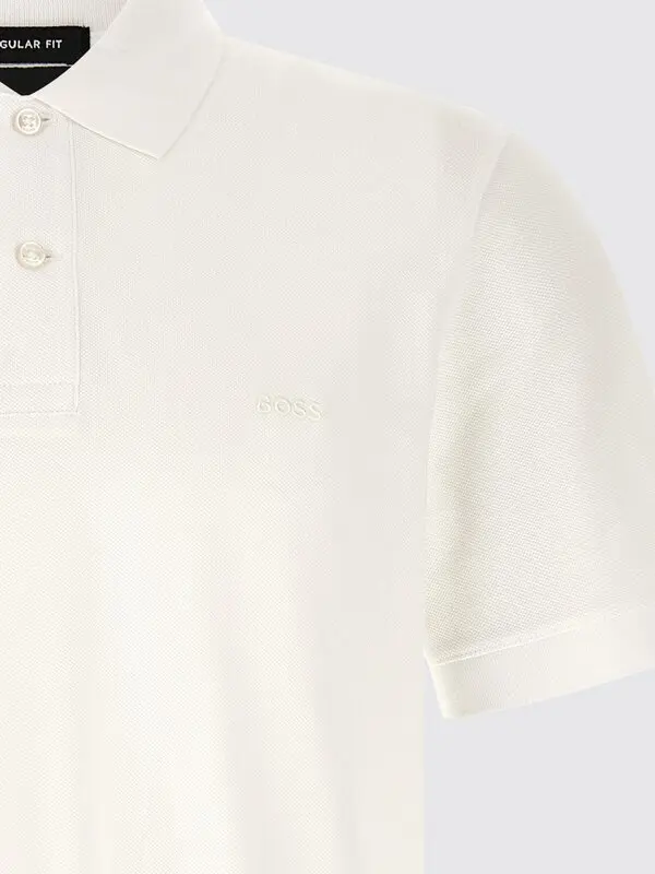 BOSS Cotton Polo Shirt - White