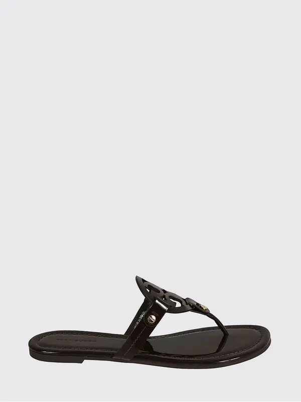Tory Burch Miller Leather Flip Flops - Brown