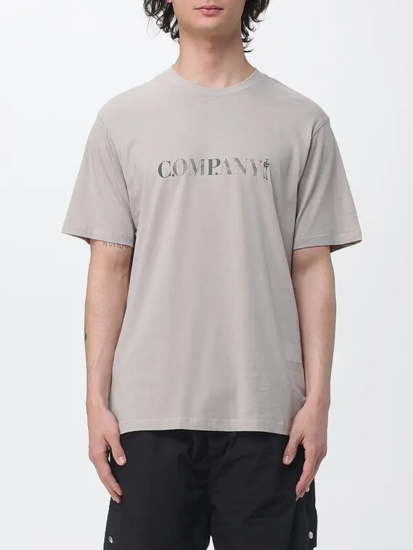 C.P. COMPANY Cotton T-shirt With Logo - Cream