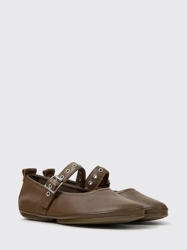 Camper Casi Myra Mary Jane Ballet Flats - Brown