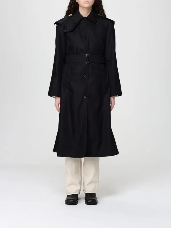 Burberry Double Breasted Cotton Trench Coat