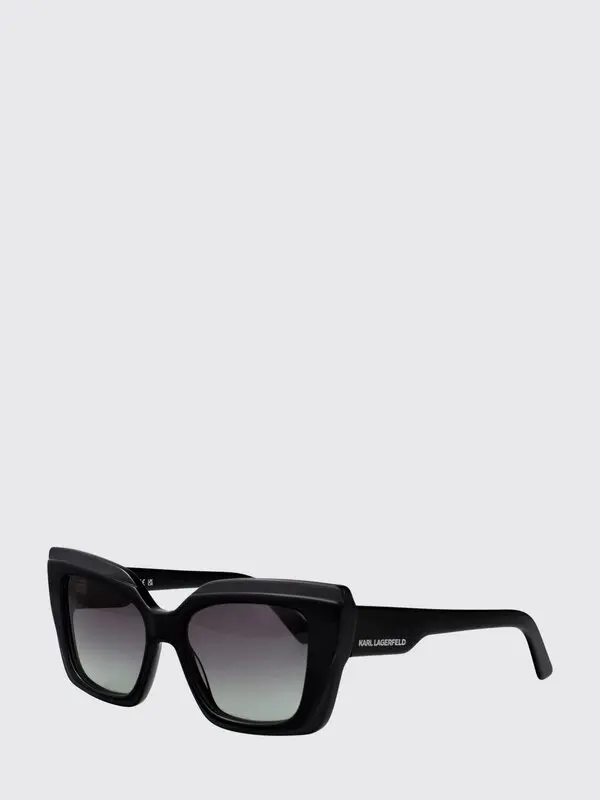 Karl Lagerfeld Oversized Acetate Cat Eye Sunglasses - Black