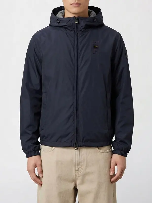 BLAUER. Cotton Lined Nylon Windbreaker - Blue