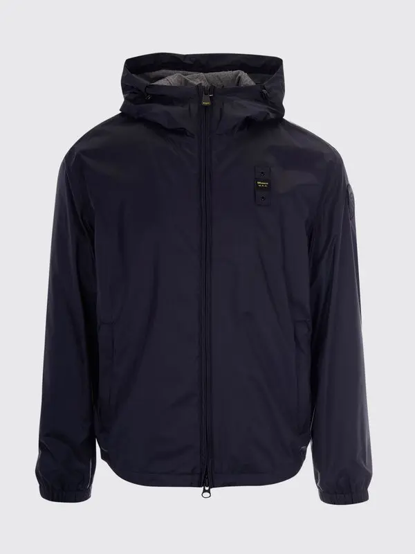 BLAUER. Cotton Lined Nylon Windbreaker - Blue