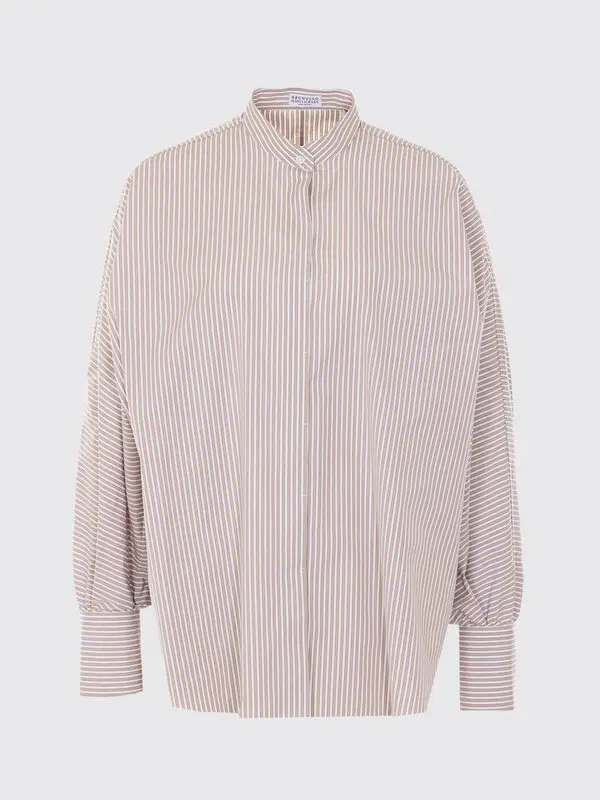 Brunello Cucinelli Striped Cotton Casual Shirt
