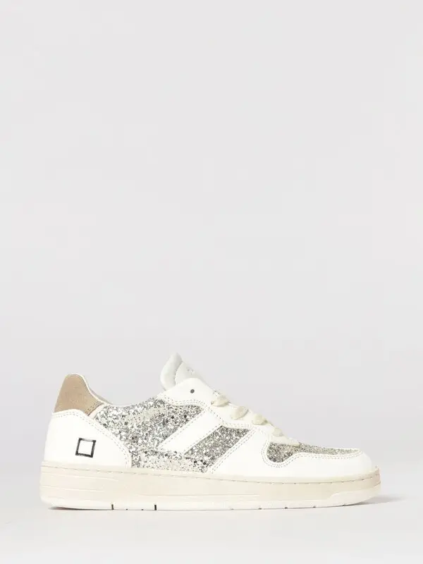D.a.t.e. Court 2.0 Sneakers In Leather And Glitter