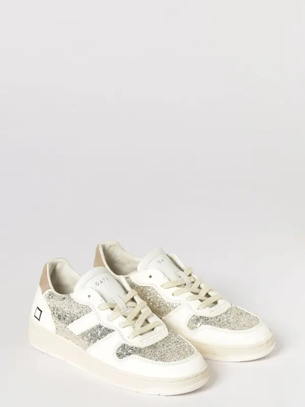 D.a.t.e. Court 2.0 Sneakers In Leather And Glitter