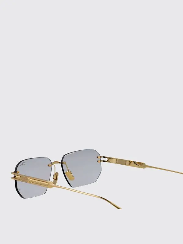 Cazal Rectangular Aviator Titanium Sunglasses With Metal Bridge
