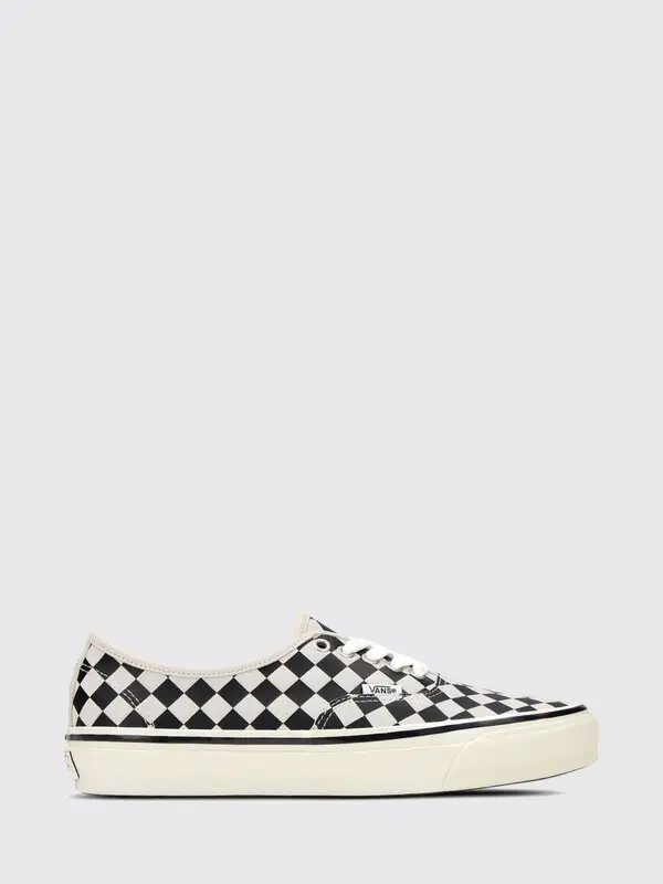 VANS Lx Authentic 44 Checkered Leather Lace-up Sneakers