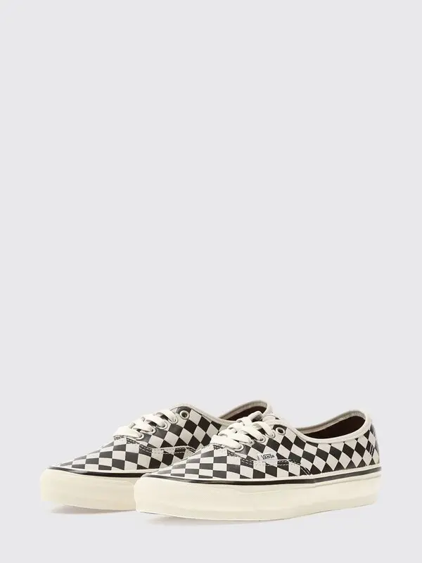 VANS Lx Authentic 44 Checkered Leather Lace-up Sneakers
