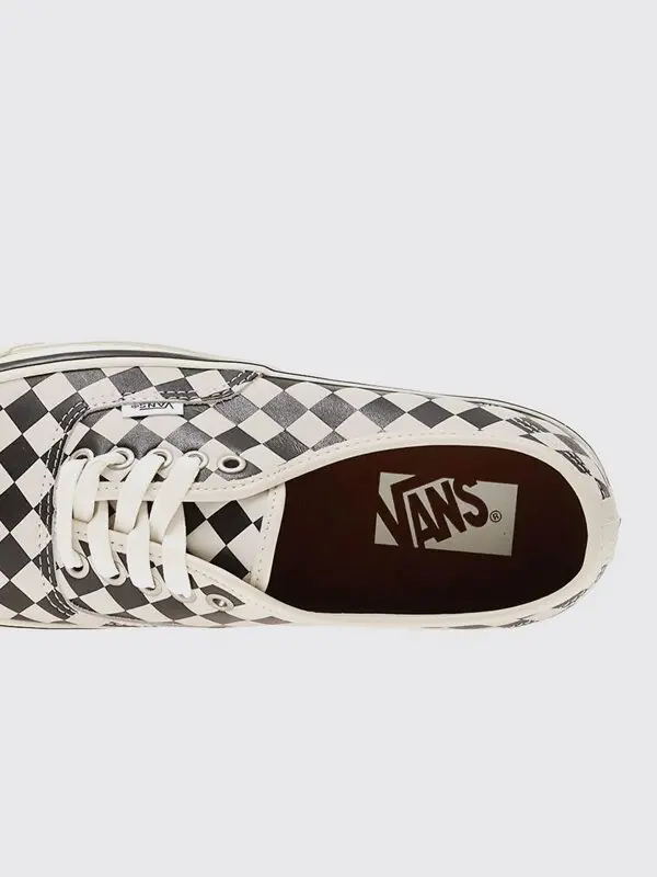 VANS Lx Authentic 44 Checkered Leather Lace-up Sneakers
