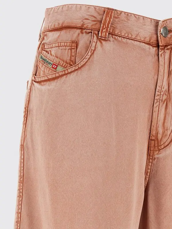 DIESEL® Washed Effect 5-pocket Denim Shorts - Pink