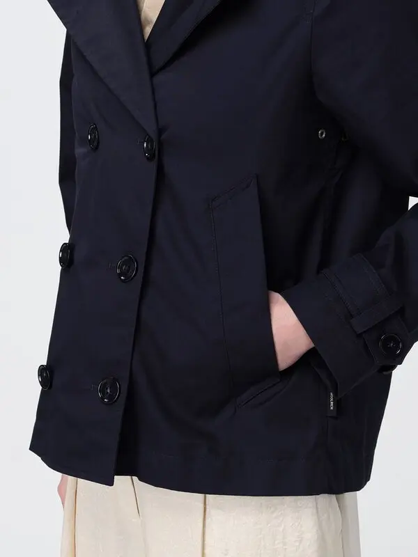 Woolrich Short Double-breasted Trench Coat