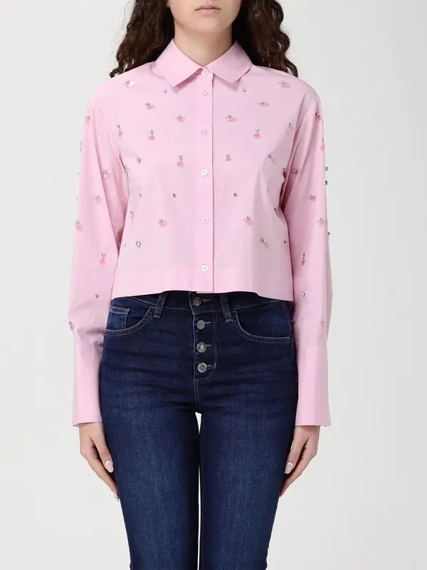 Liu Jo Cotton Blend Shirt With Applications
