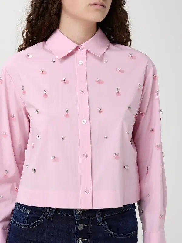 Liu Jo Cotton Blend Shirt With Applications