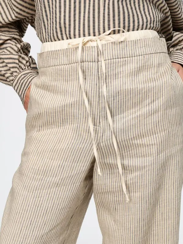 ALYSI Striped Wide Leg Trousers