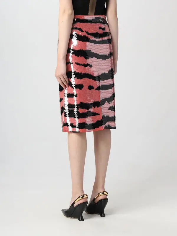 Bottega Veneta Sequined Animal Print Skirt