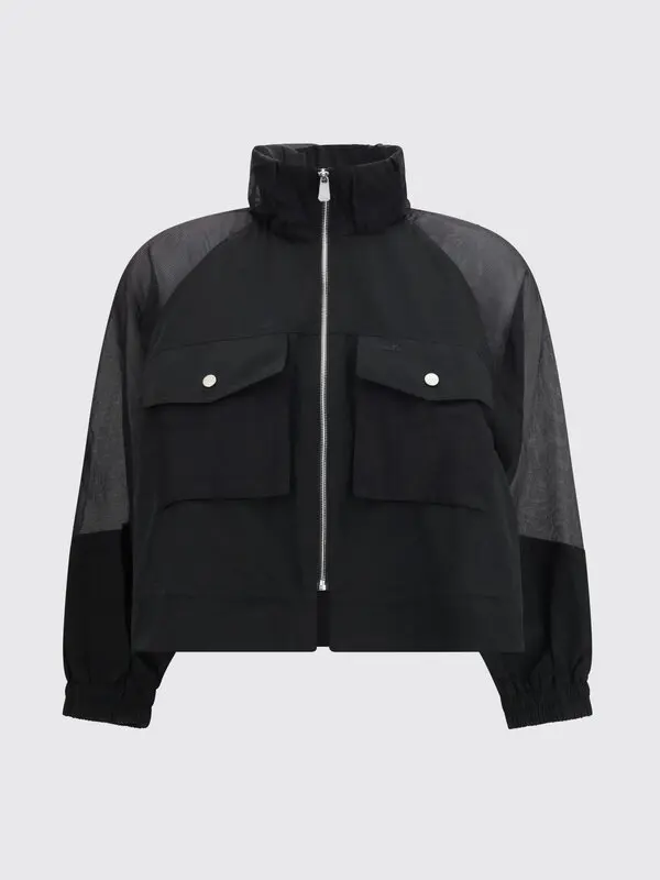 Pinko Beth Technical Fabric Windbreaker Jacket - Black