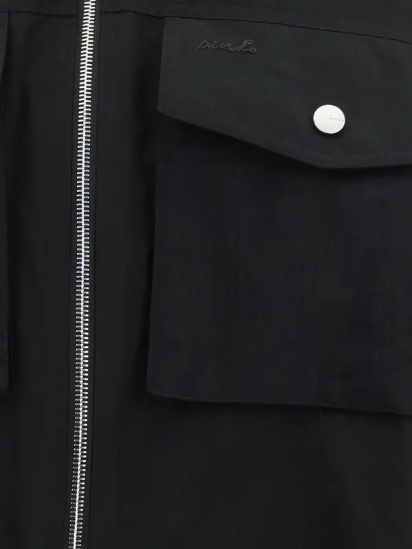 Pinko Beth Technical Fabric Windbreaker Jacket - Black