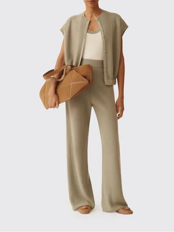 Fabiana Filippi Cotton Knit Sleeveless Top - Beige