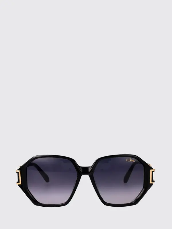 Cazal Octagon Acetate And Metal Sunglasses With Logo - Black