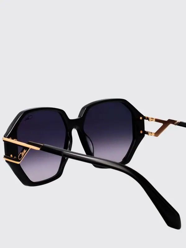 Cazal Octagon Acetate And Metal Sunglasses With Logo - Black